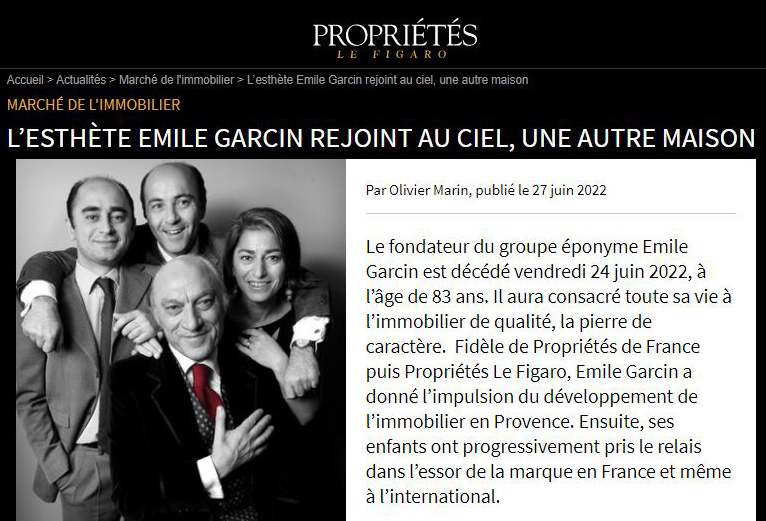 Actualités | Emile Garcin